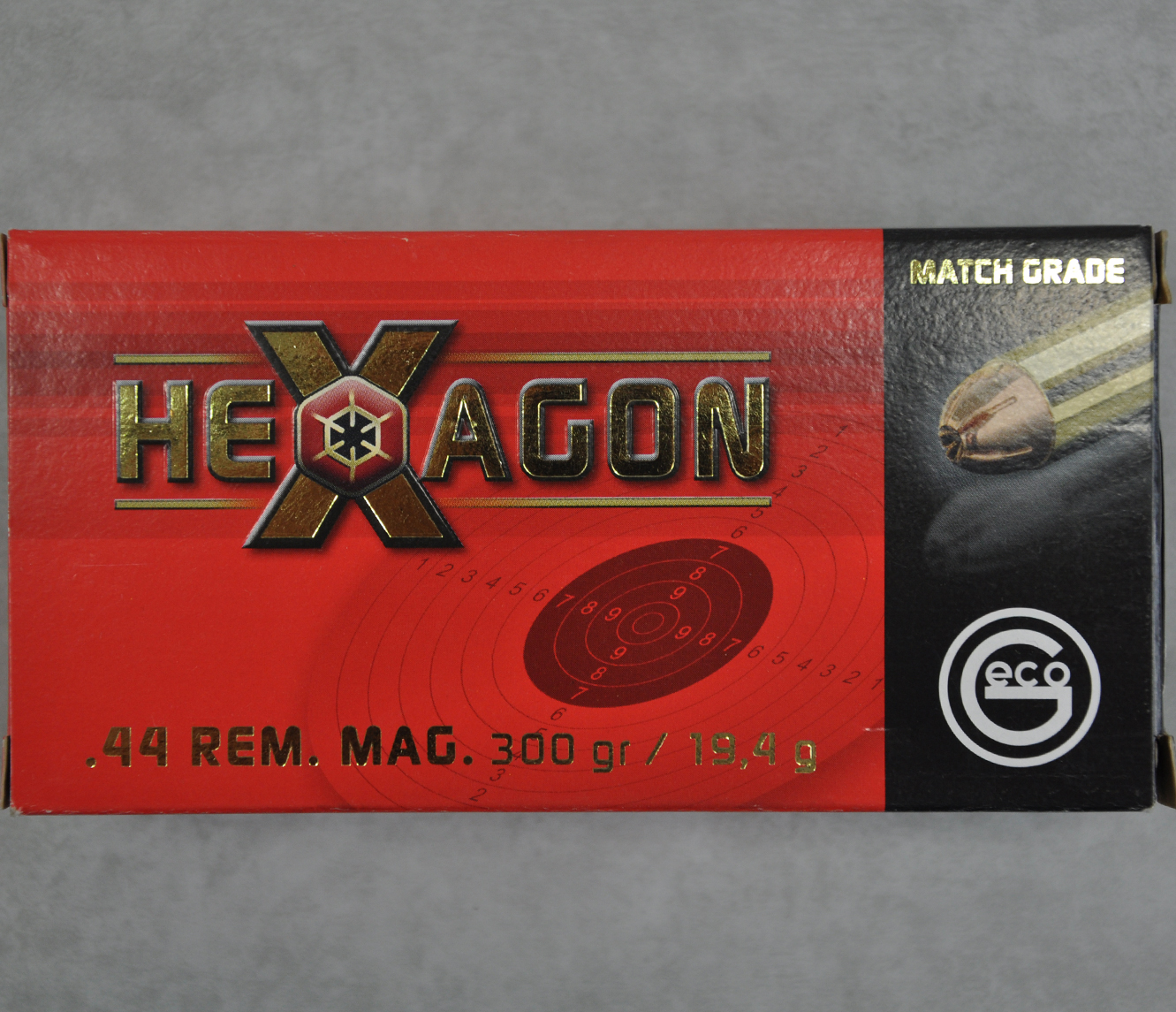 Geco Hexagon .44 Rem. Mag. 300gr (19,4g) *1000 Stück* Revolverpatronen ...