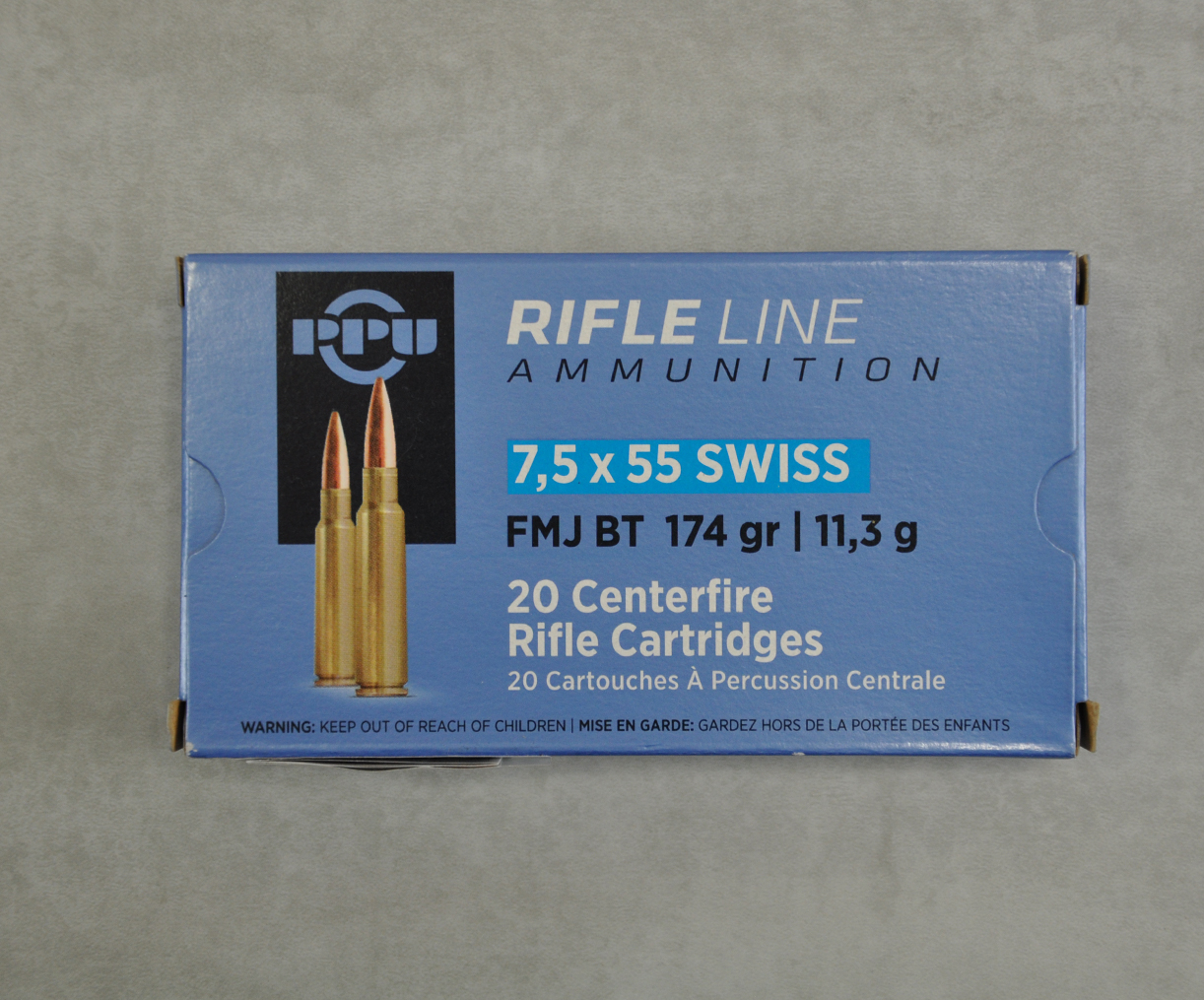 PPU FMJ BT 7,5x55 Swiss 174gr Büchsen-Munition | My-Guns.biz - Jagd ...